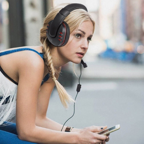 Wired Communication Stereo Earphones Computer PC headphone Gaming ...